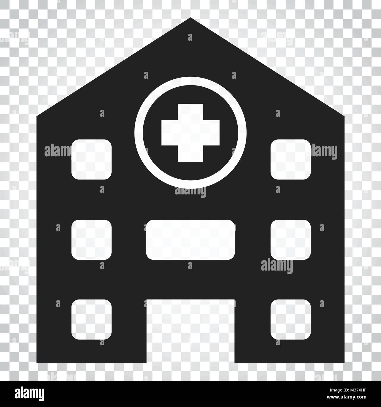 Krankenhaus Gebäude Vektor icon. Krankenhaus medizinische Klinik ...