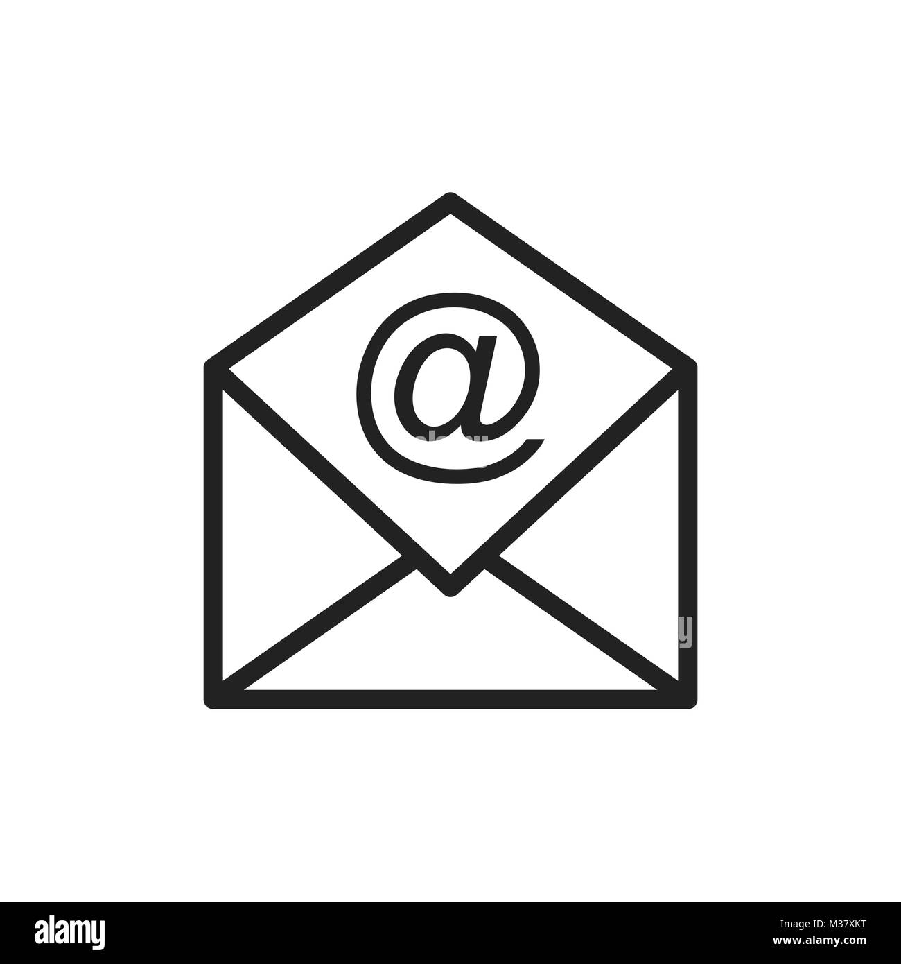 Mail Umschlag Vektor icon. E-Flachbild Vector Illustration. E-mail ...
