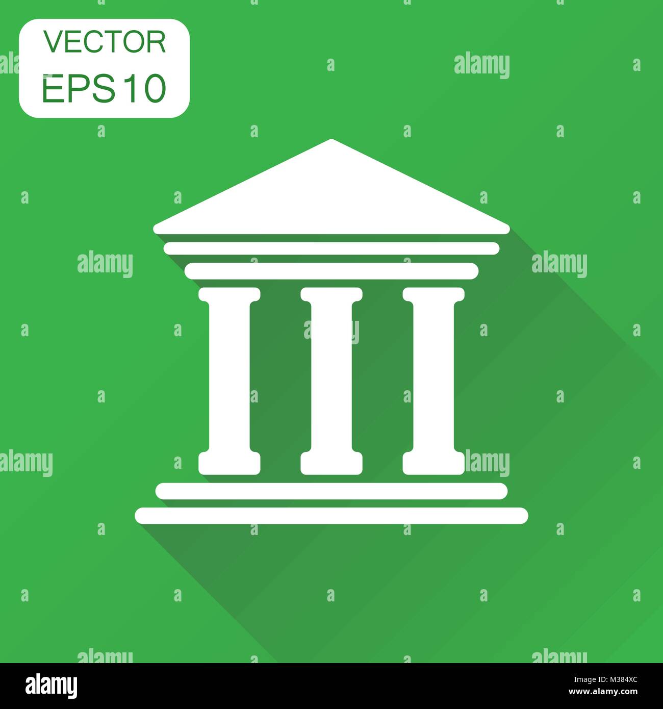 Bank Gebäude Symbol. Geschäftskonzept bank Piktogramm. Vector ...