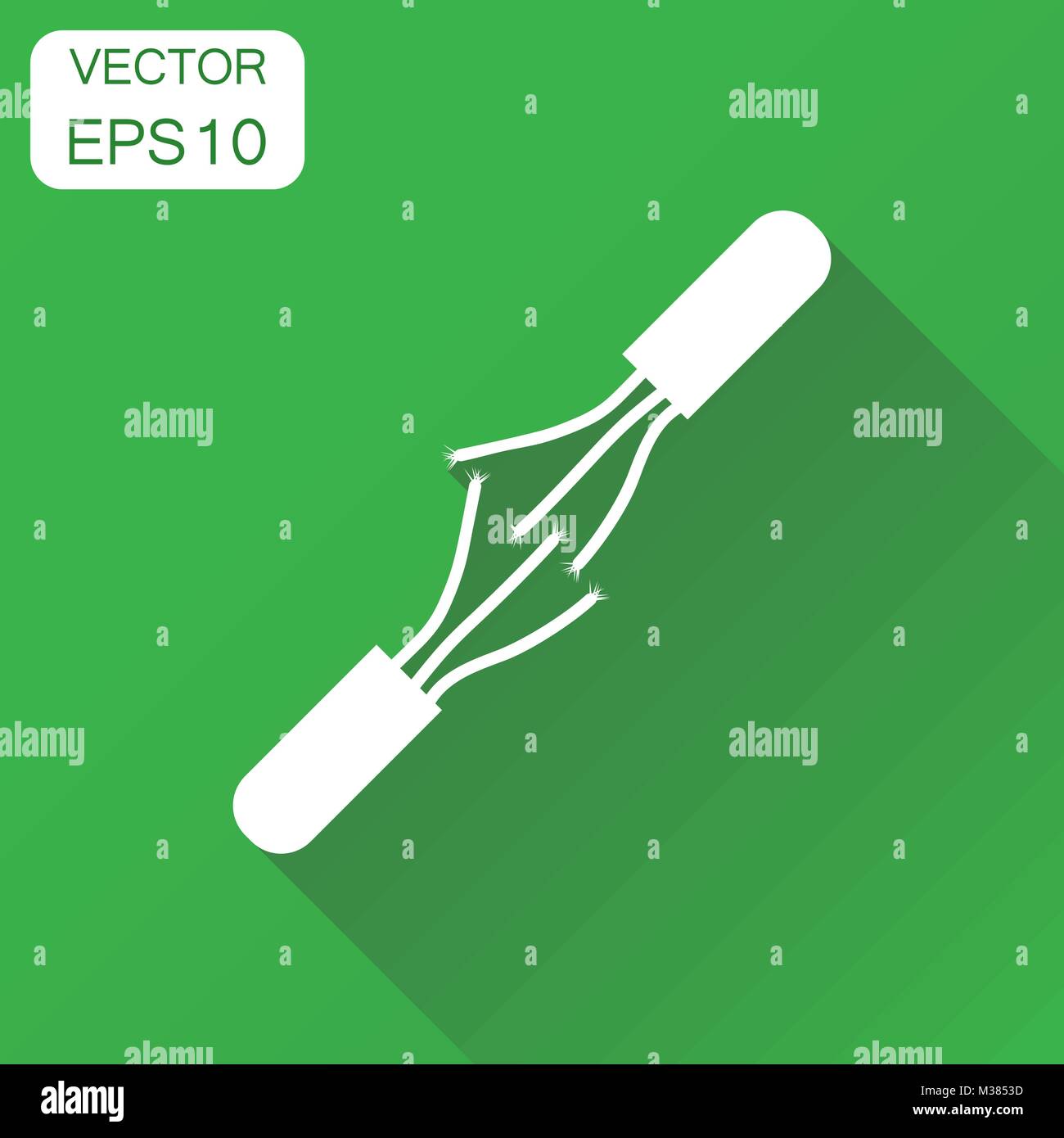 High Voltage Power Kabel-Symbol. Das Konzept der elektrischen Kabel ...