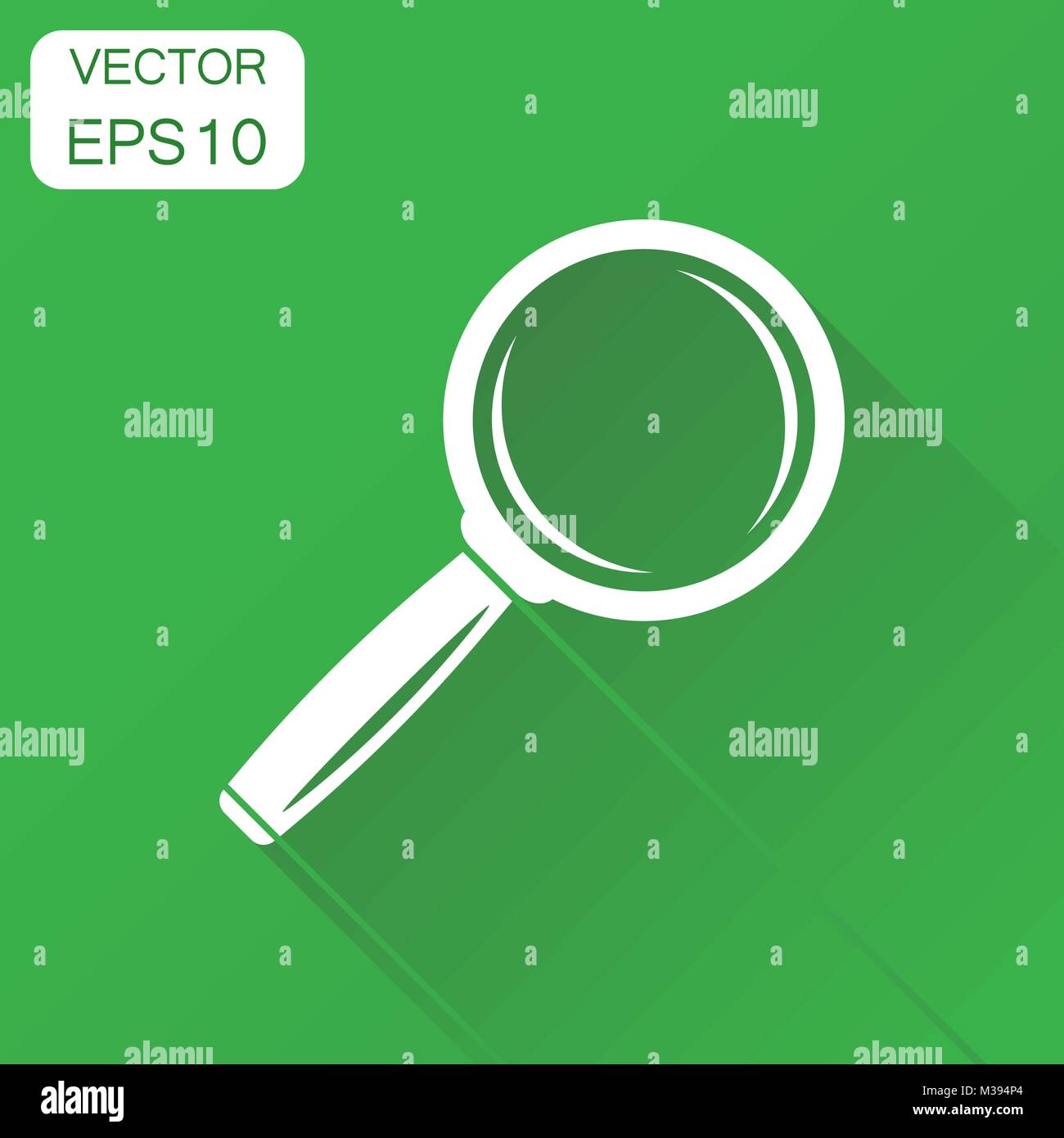 Auf das Symbol Lupe. Geschäftskonzept Lupe Piktogramm. Vector ...