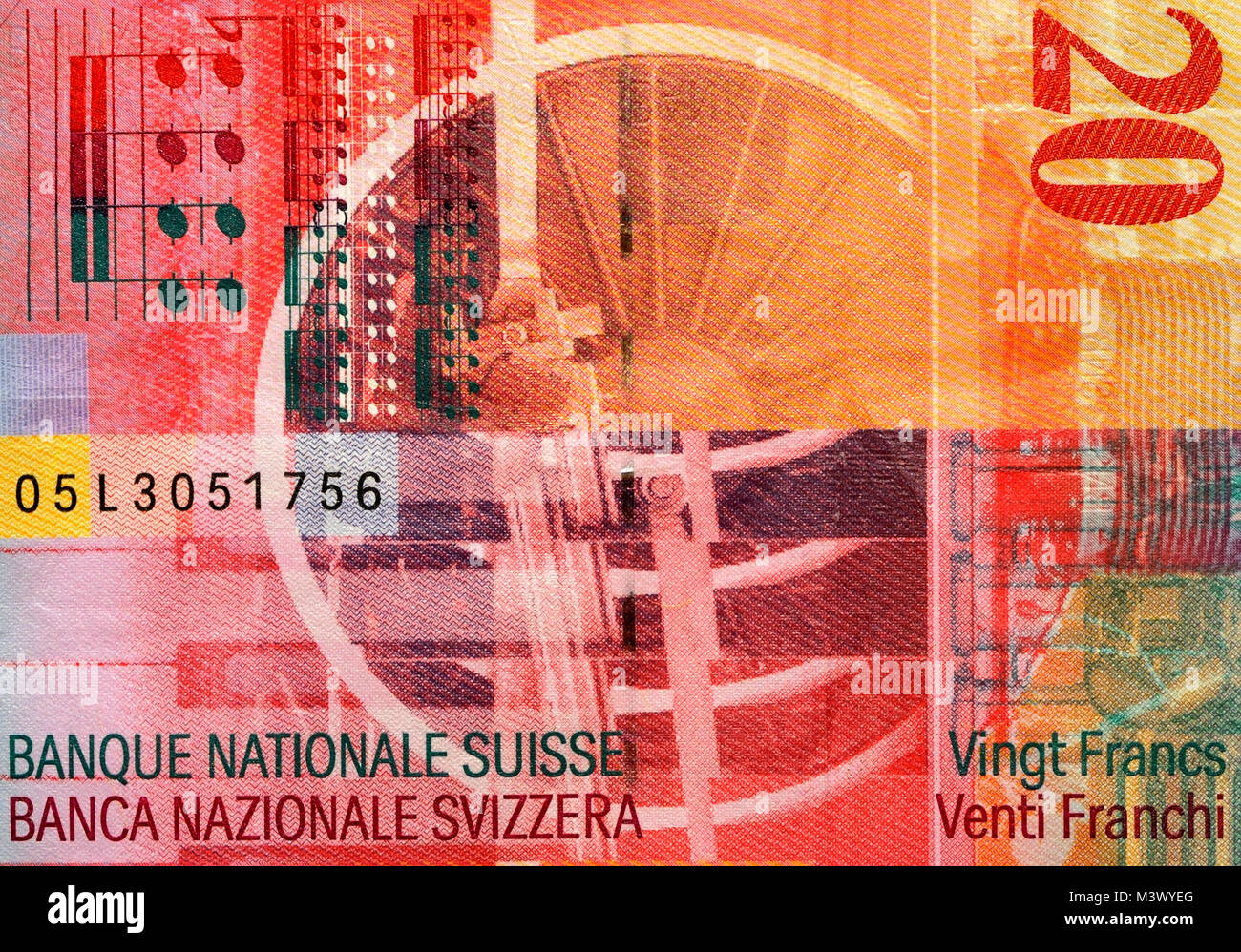 Swiss 20 Franc Note Switzerland Stockfotos und -bilder Kaufen - Alamy