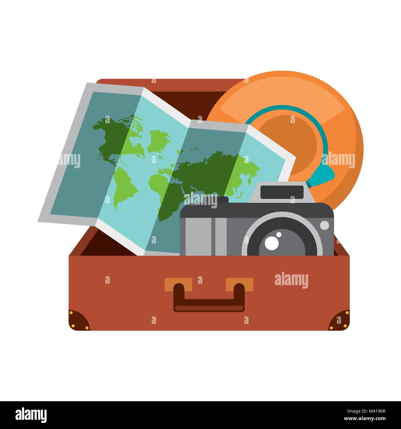 Landkarte gefaltet vintage Stock-Vektorgrafiken kaufen - Alamy