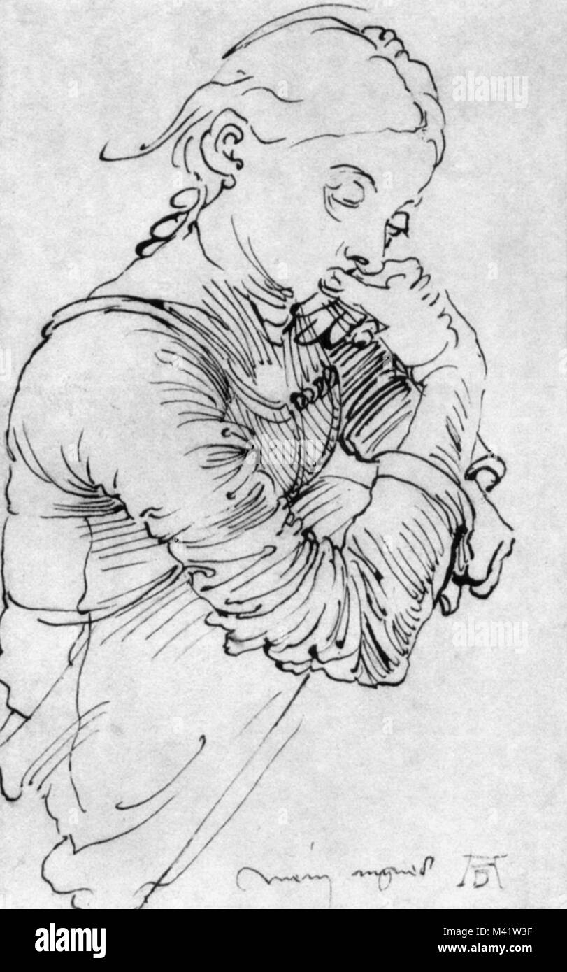 Albrecht Dürer Dürers Skizze seiner Frau Agnes Frey 1494 ...