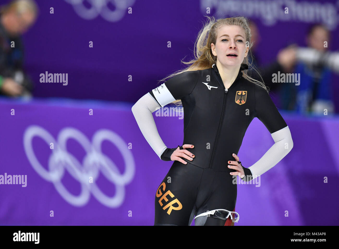 Gangneung, Südkorea. 14 Feb, 2018. Michelle Uhrig aus Deutschland nach ...