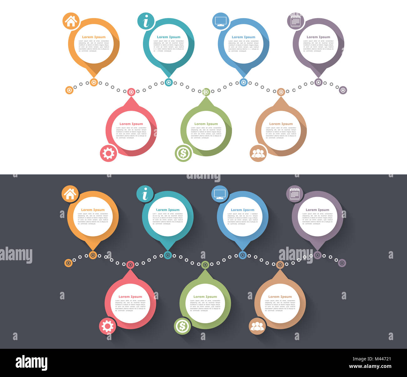 Prozessablauf, Flow chart Vorlage, Workflow, Schritte, Optionen, Vector ...