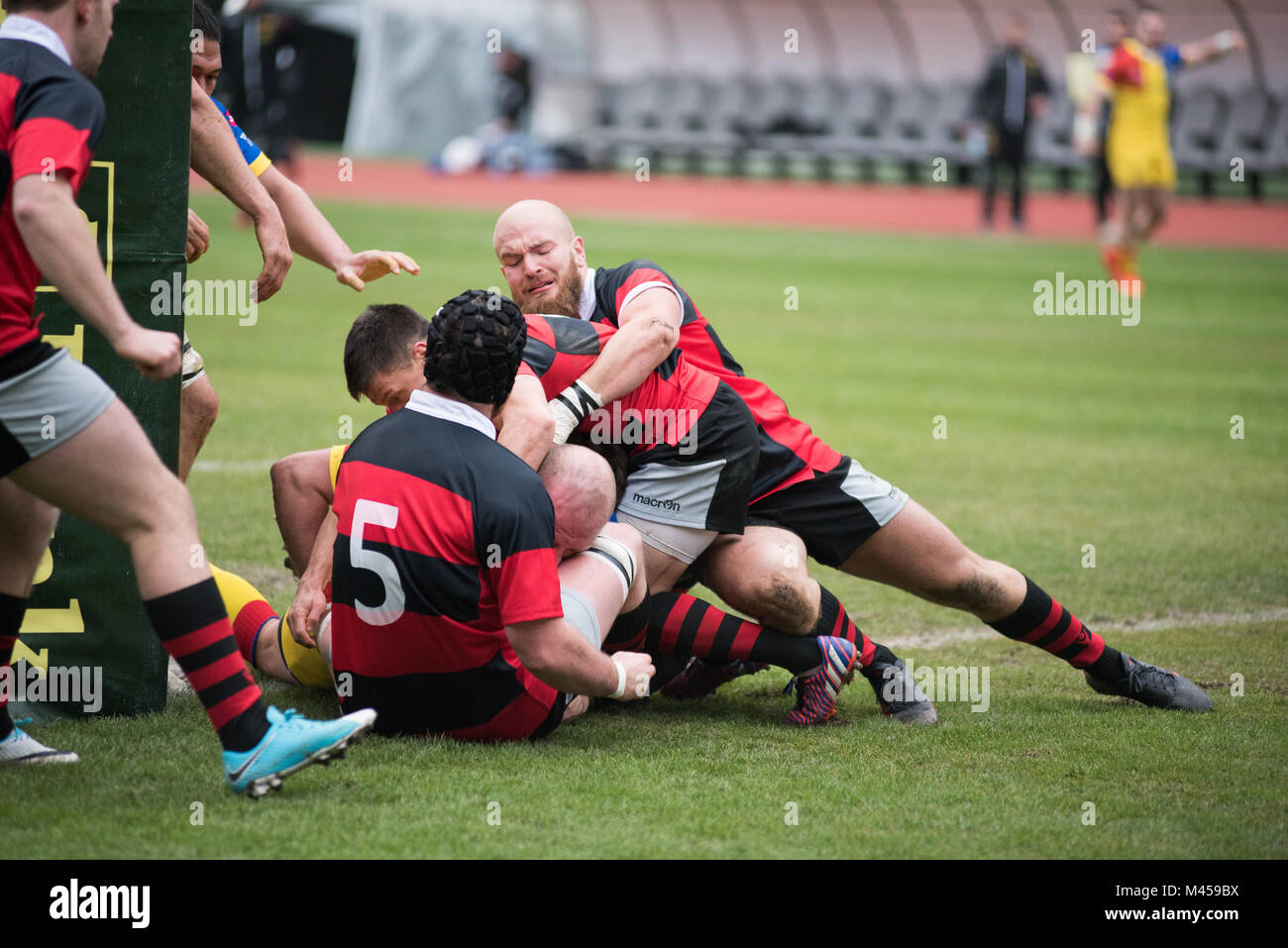 CLUJ Napoca, Rumänien - 10. Februar: Die nationalen Rugby Team von Rumänien gegen Deutschland ...