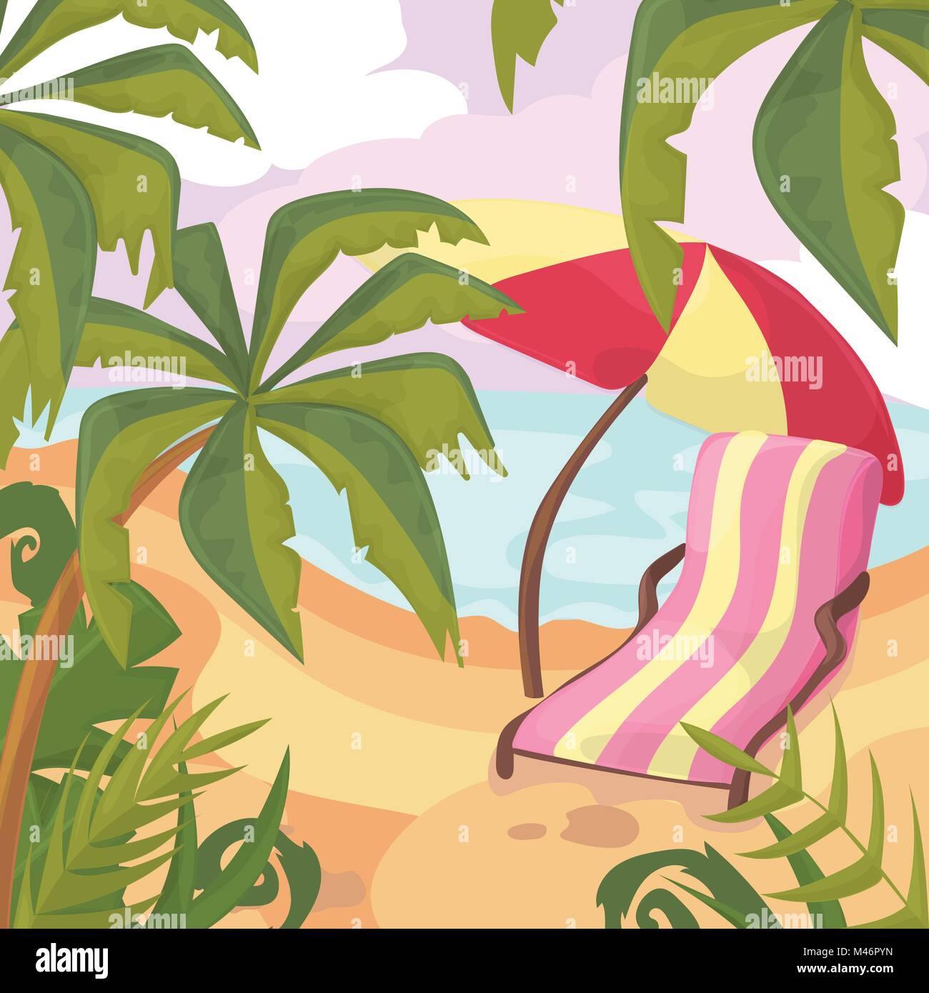 Coco palmen resort Stock-Vektorgrafiken kaufen - Alamy