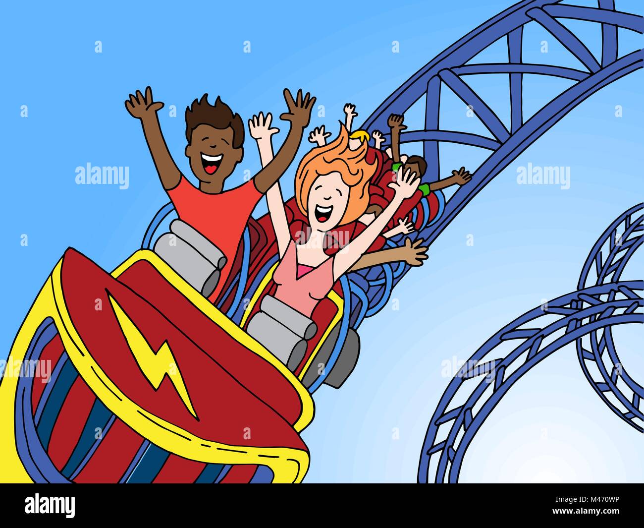 Achterbahn vektor vektoren Stockfotos und -bilder Kaufen - Alamy