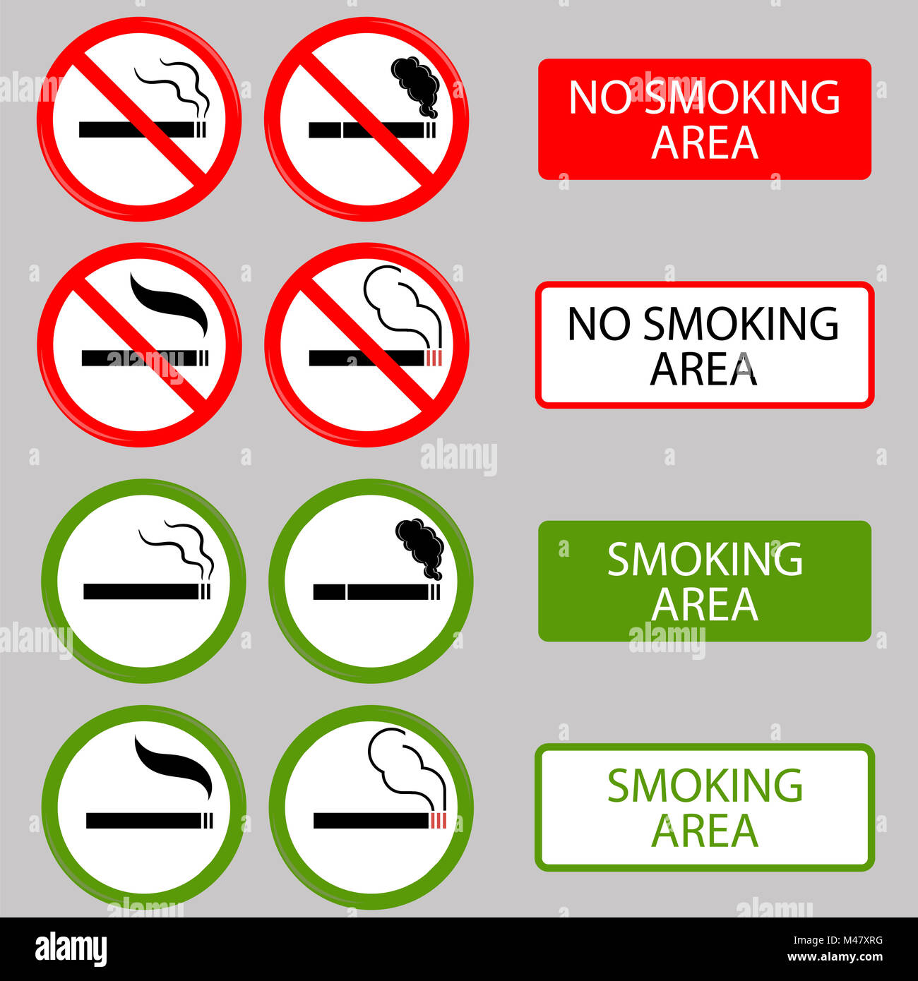 Kein Rauchen, Zigarette, Rauchen verboten Symbolen Stockfotografie - Alamy