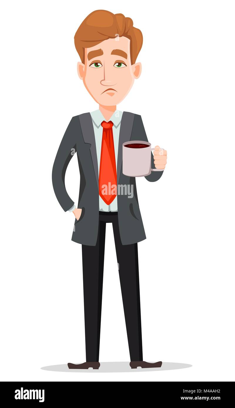 Cartoon bored man -Fotos und -Bildmaterial in hoher Auflösung – Alamy