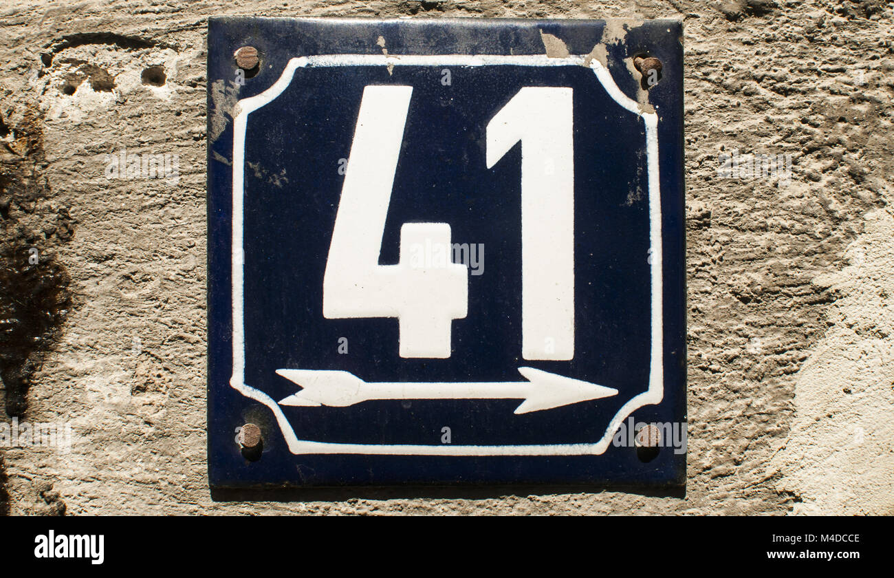 Number 41 -Fotos und -Bildmaterial in hoher Auflösung – Alamy