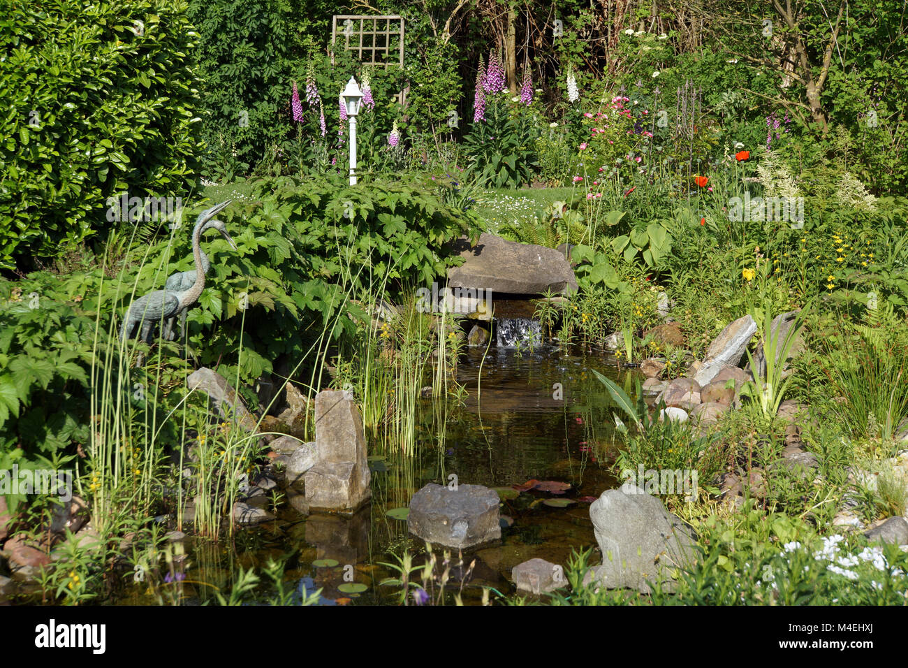 Gartenteich mit wasserfall -Fotos und -Bildmaterial in hoher Auflösung ...