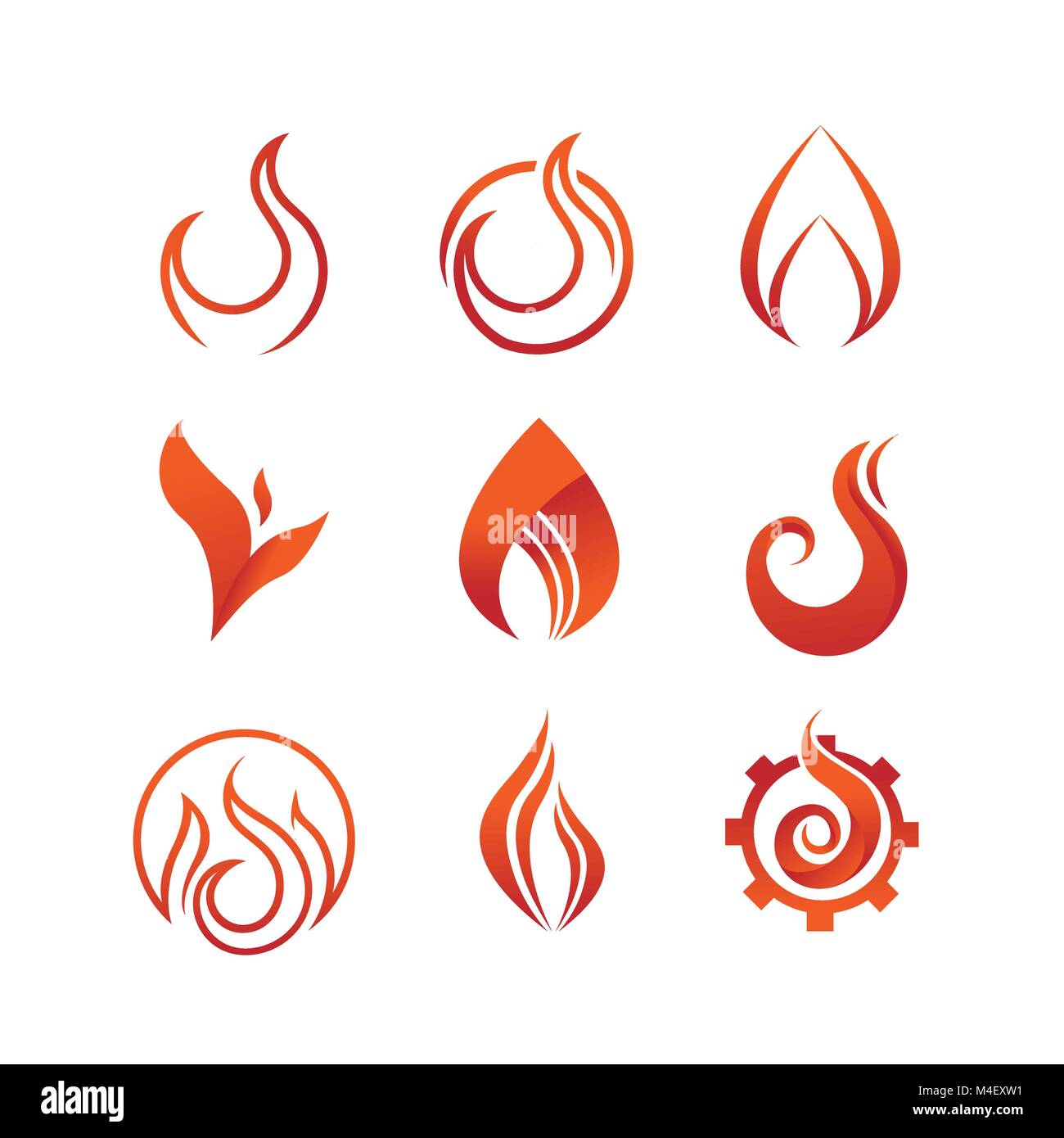Feuer Flamme Zeichen Symbol Ausgeschnittene Stockfotos und -bilder - Alamy