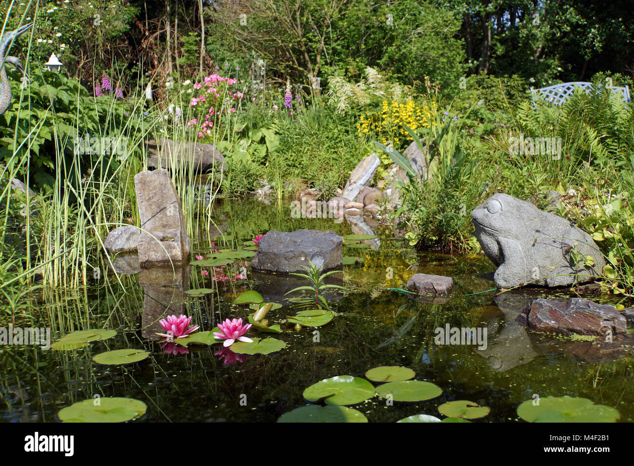 Gartenteich mit wasserfall -Fotos und -Bildmaterial in hoher Auflösung ...