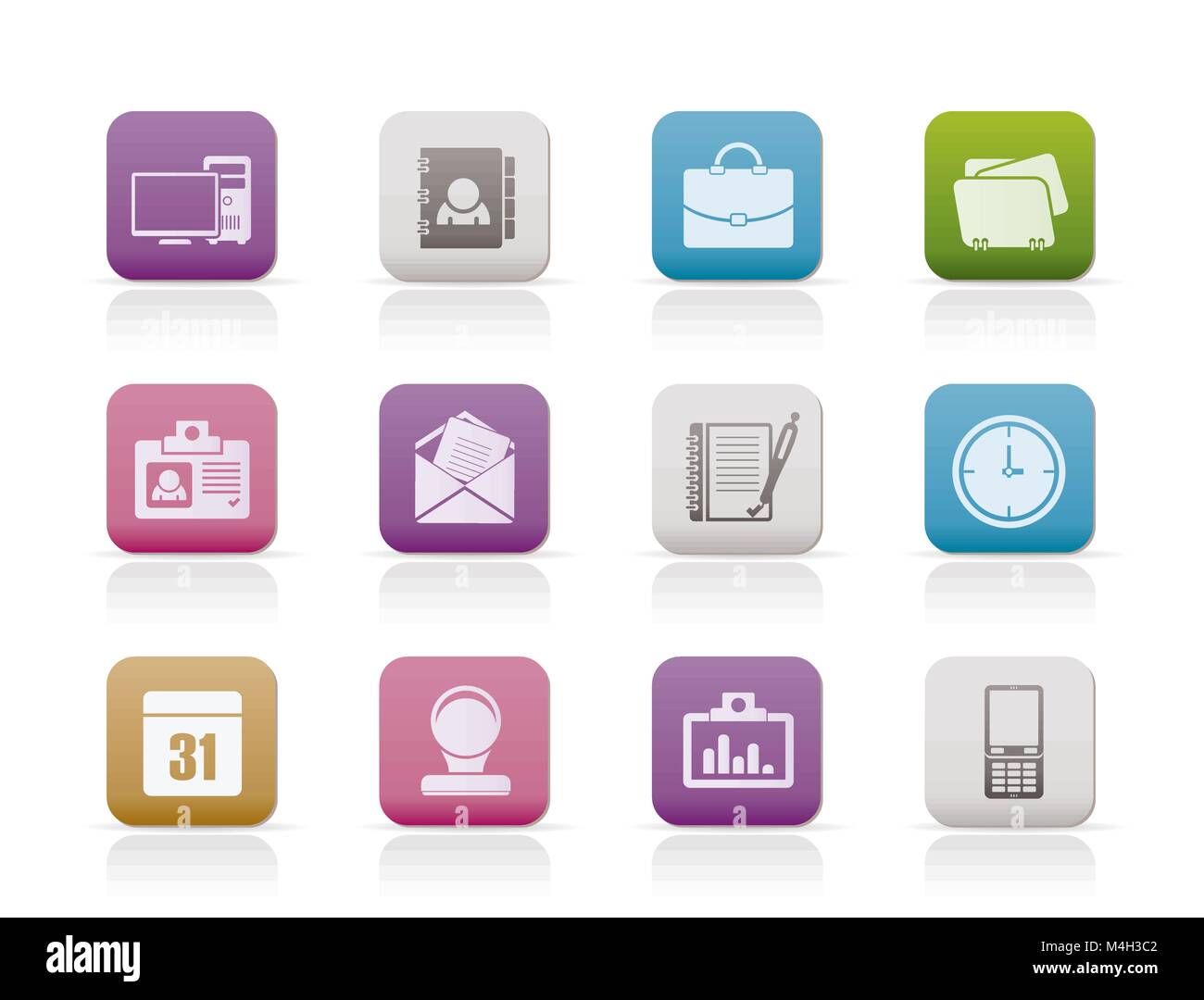 Web Anwendungen, Business und Office Icons, universelle Symbole ...