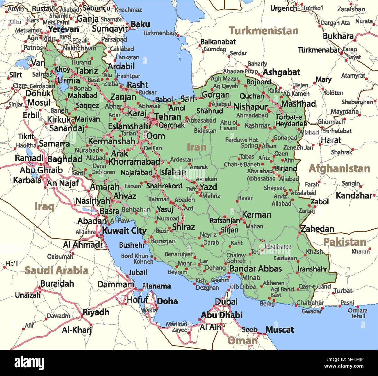 Map of iran Stock-Vektorgrafiken kaufen - Alamy
