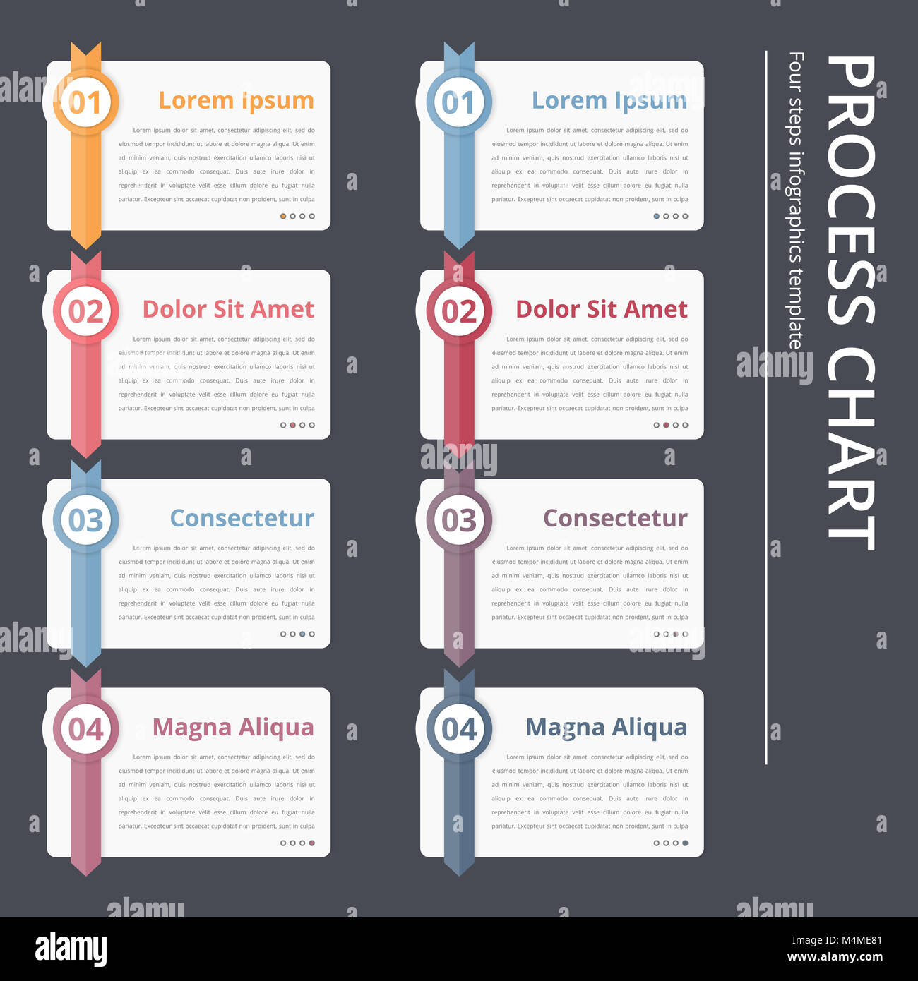 Vertikale Prozessablauf, Flow chart Vorlage, Infografiken Design ...