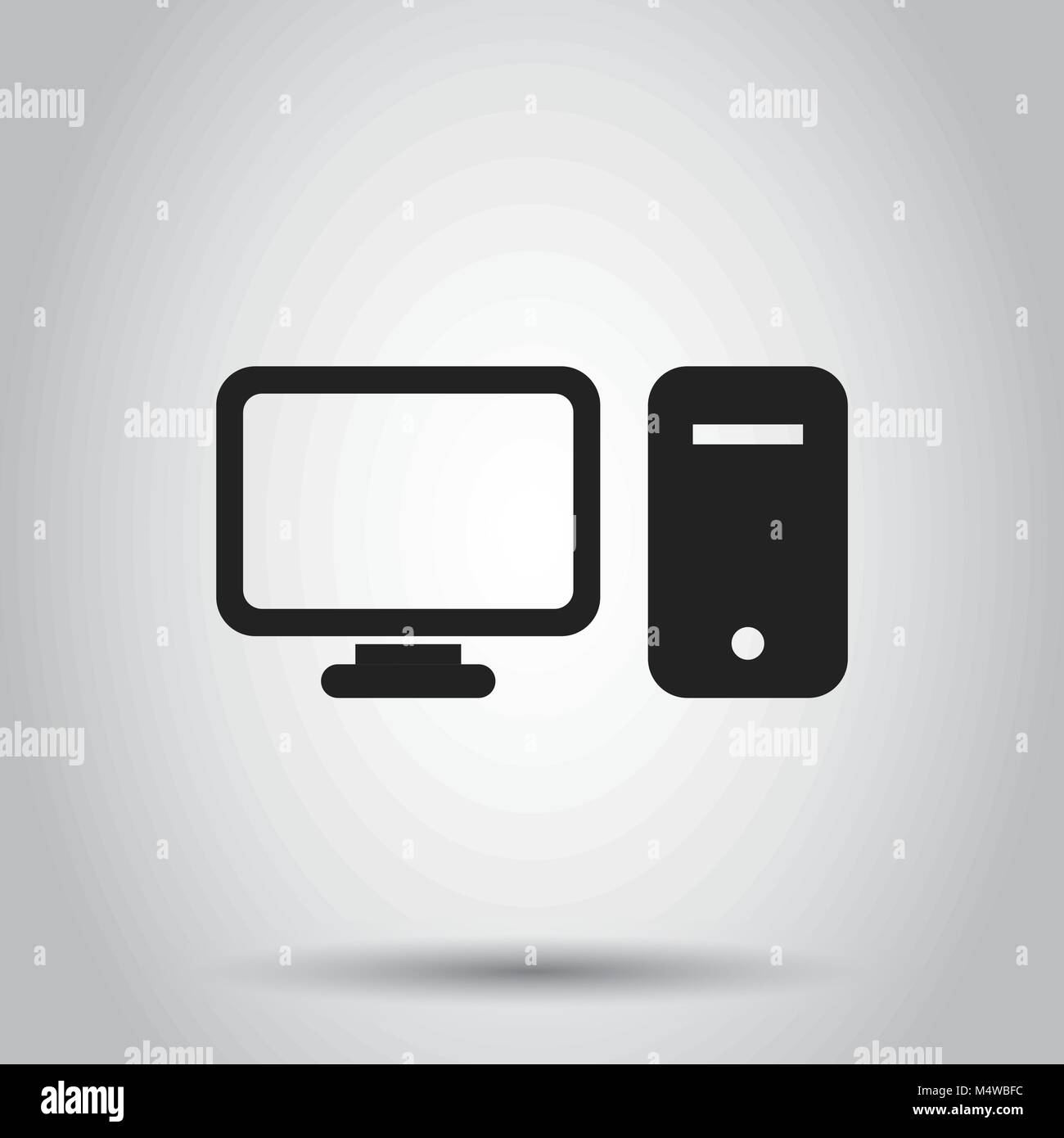 Computer, Monitor Symbol. Vector Illustration auf isolierte Hintergrund ...