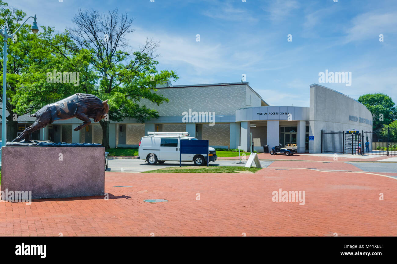 Bill, der Ziege, Bronze Skulptur Maskottchen der United States Naval ...