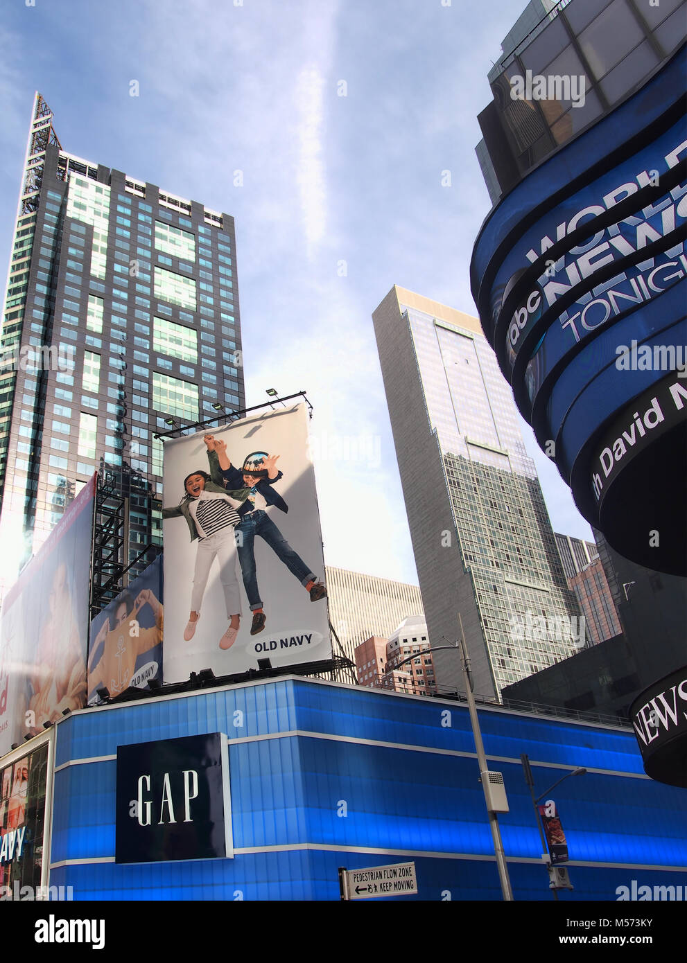 New York, New York, USA. Februar 1, 2018. Blick über den Times Square ...