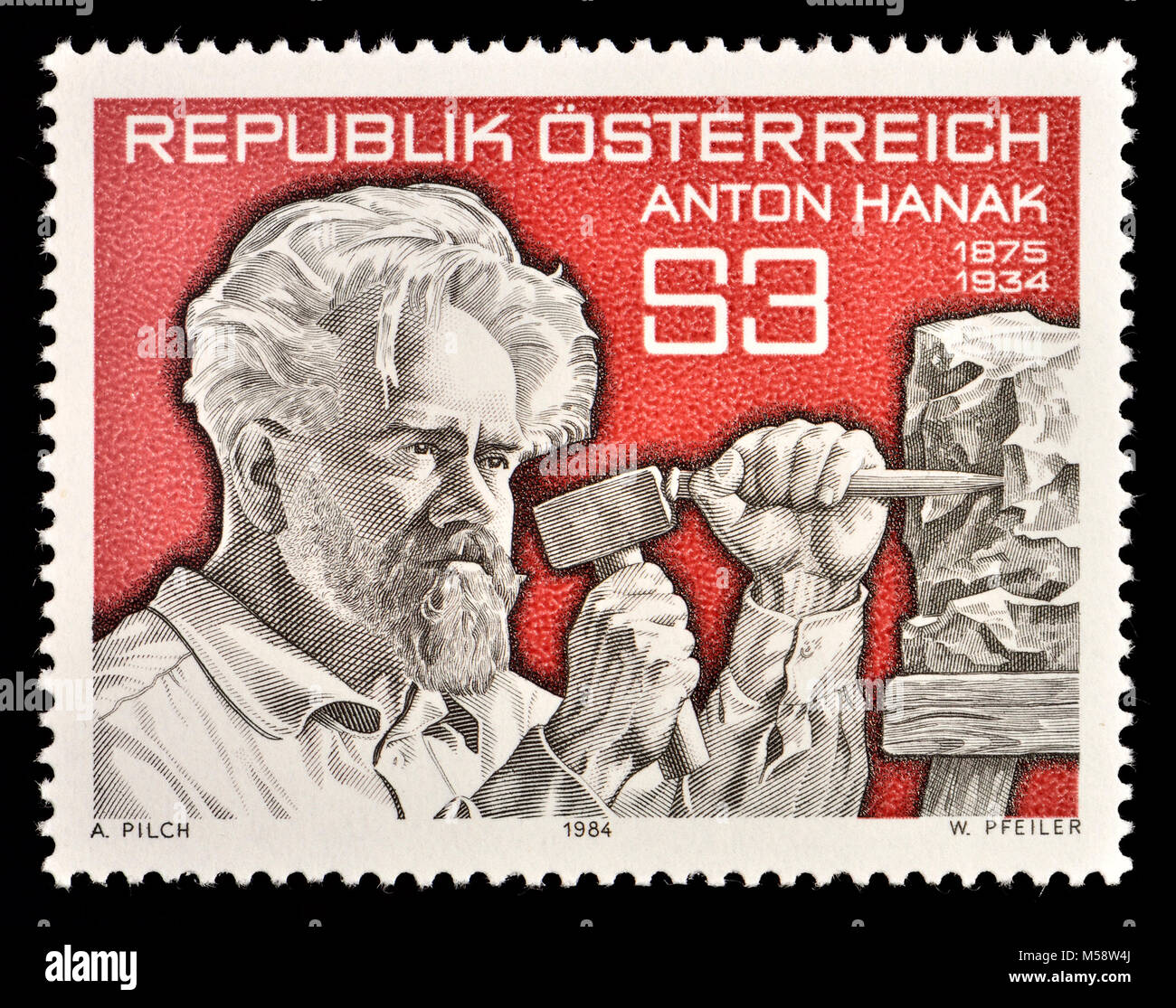 Österreichische Briefmarke (1984): Anton Hanak (1875-1934 ...