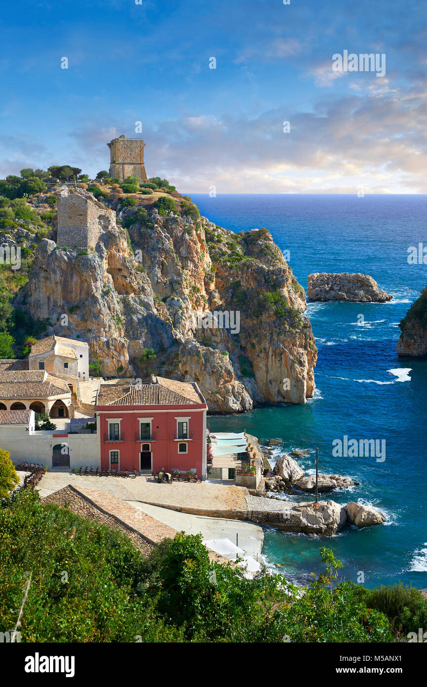Die tonnara von Scopello (Tonnara di Scopello) Alte Thunfisch ...