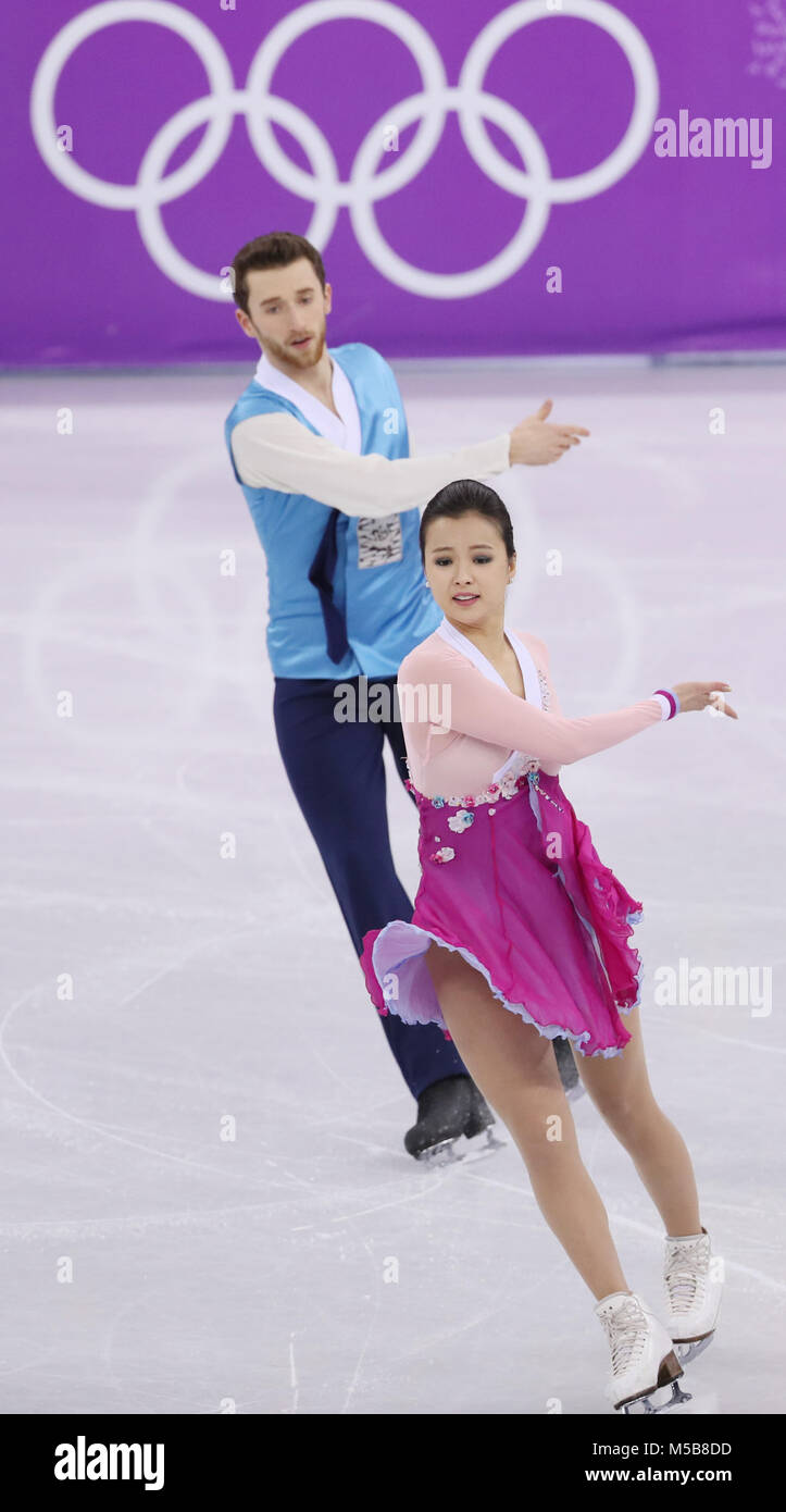 20 Feb, 2018. Südkoreanische olympische Eiskunstläufer South Korea's ...