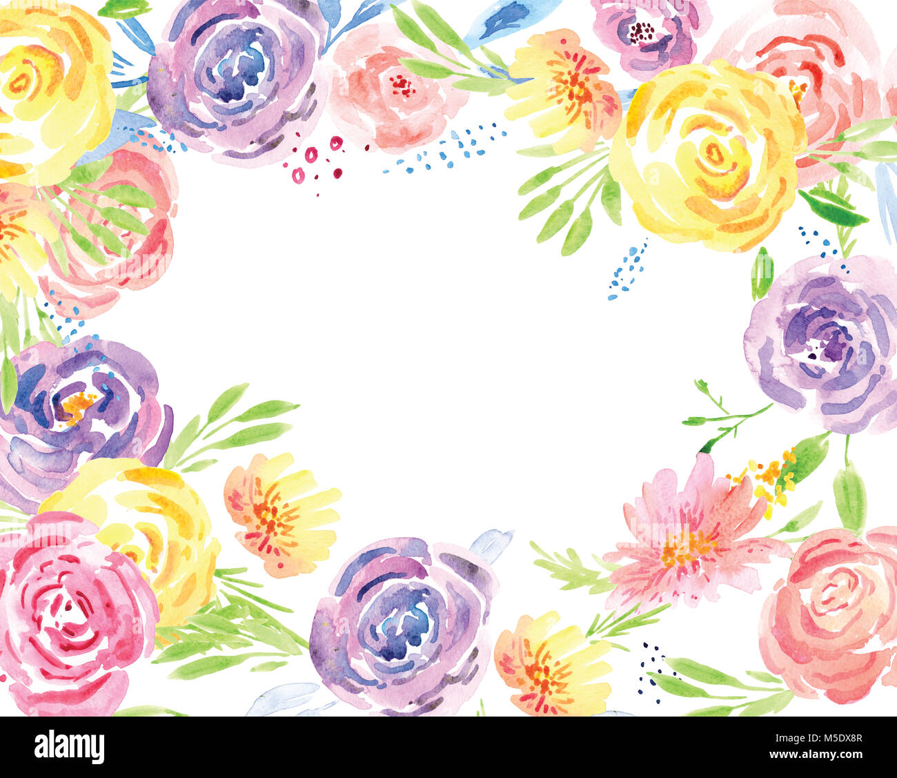 Frühling Blumen Aquarell Clip Art Hand gemalte Blumensträuße ...