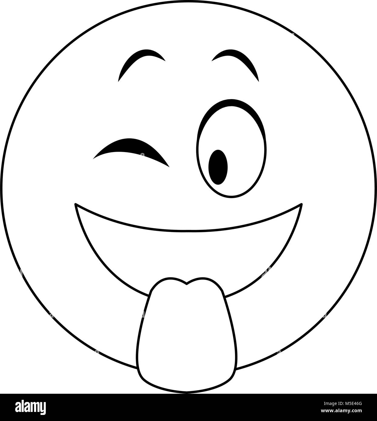 Zunge raus emoji Stock-Vektorgrafiken kaufen - Alamy