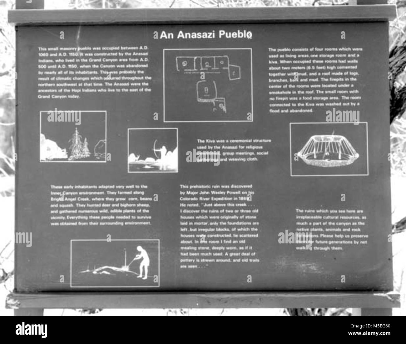 Grand Canyon historisch-Phantom Ranch interpretierende Zeichen ...
