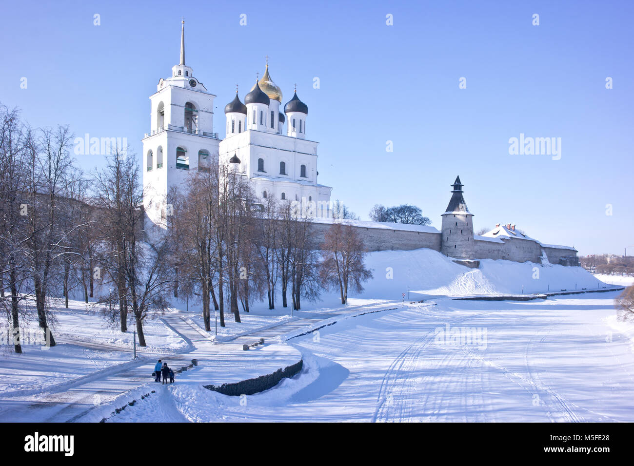 Pskow, Russland - Februar 21.2018: pskow Festung, eine alte defensive ...