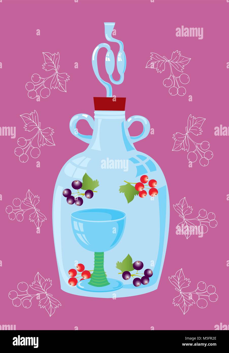 Ein Cartoon Illustration einer demi John oder Kolben für zu Hause ...