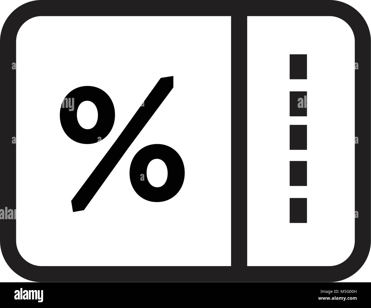 Prozent Symbol line outline Style auf weißem Hintergrund für Ihre Web ...