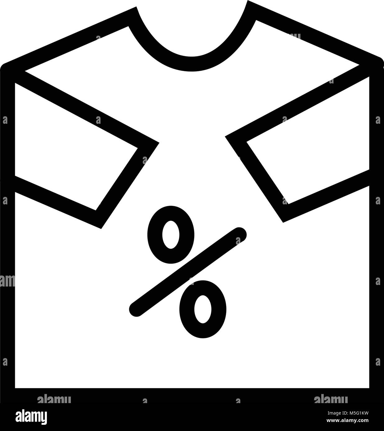 T-shirt Rabatt Symbol line outline Style auf weißem Hintergrund für ...