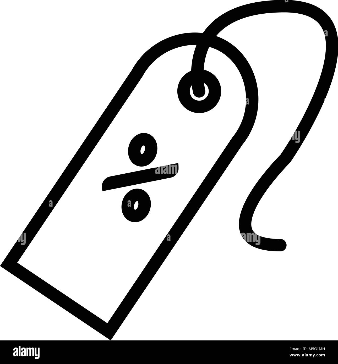 Rabatt tag Pfeil Symbol line outline Style auf weißem Hintergrund für ...