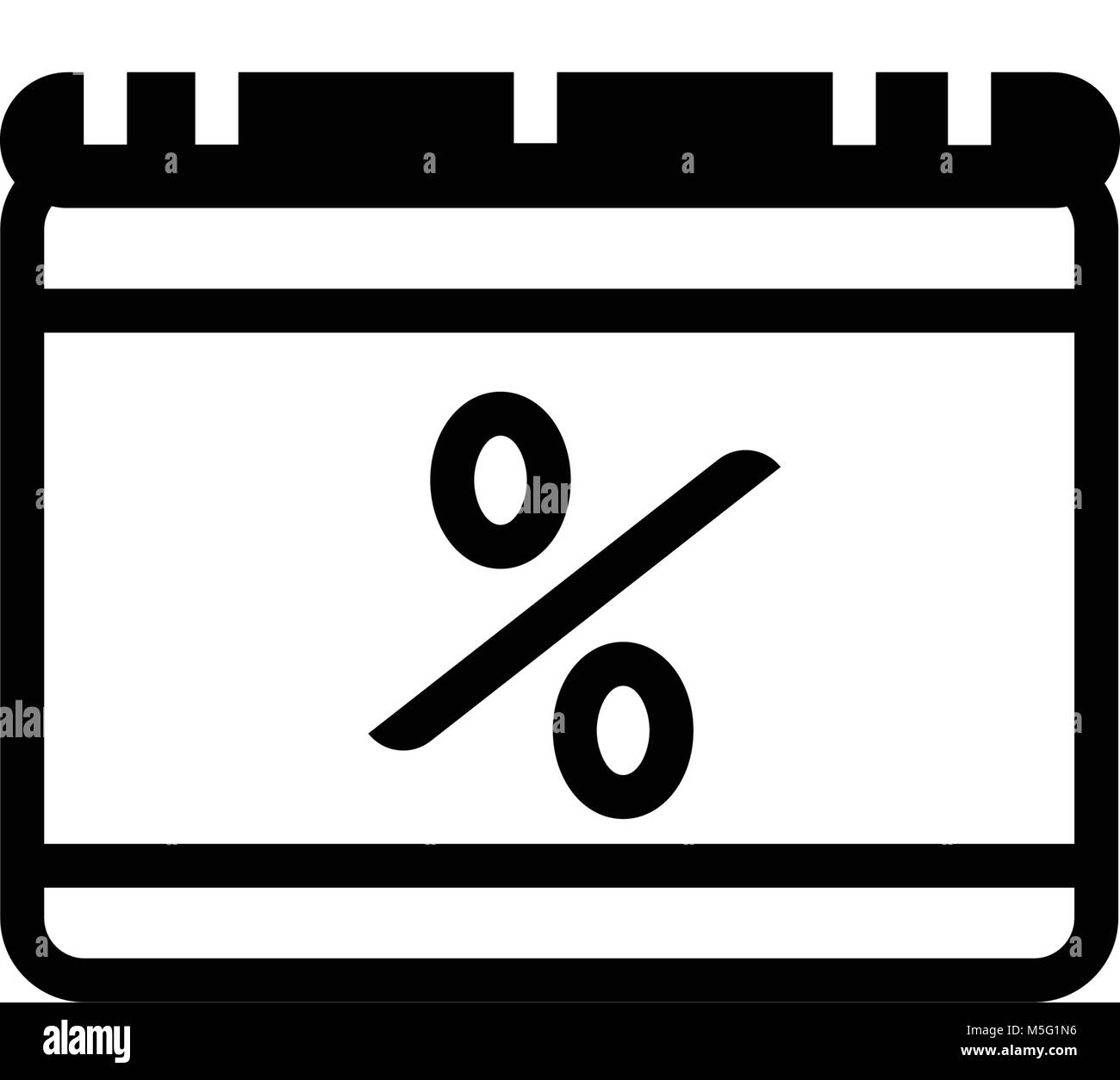 Prozent Symbol line outline Style auf weißem Hintergrund, die Abbildung ...