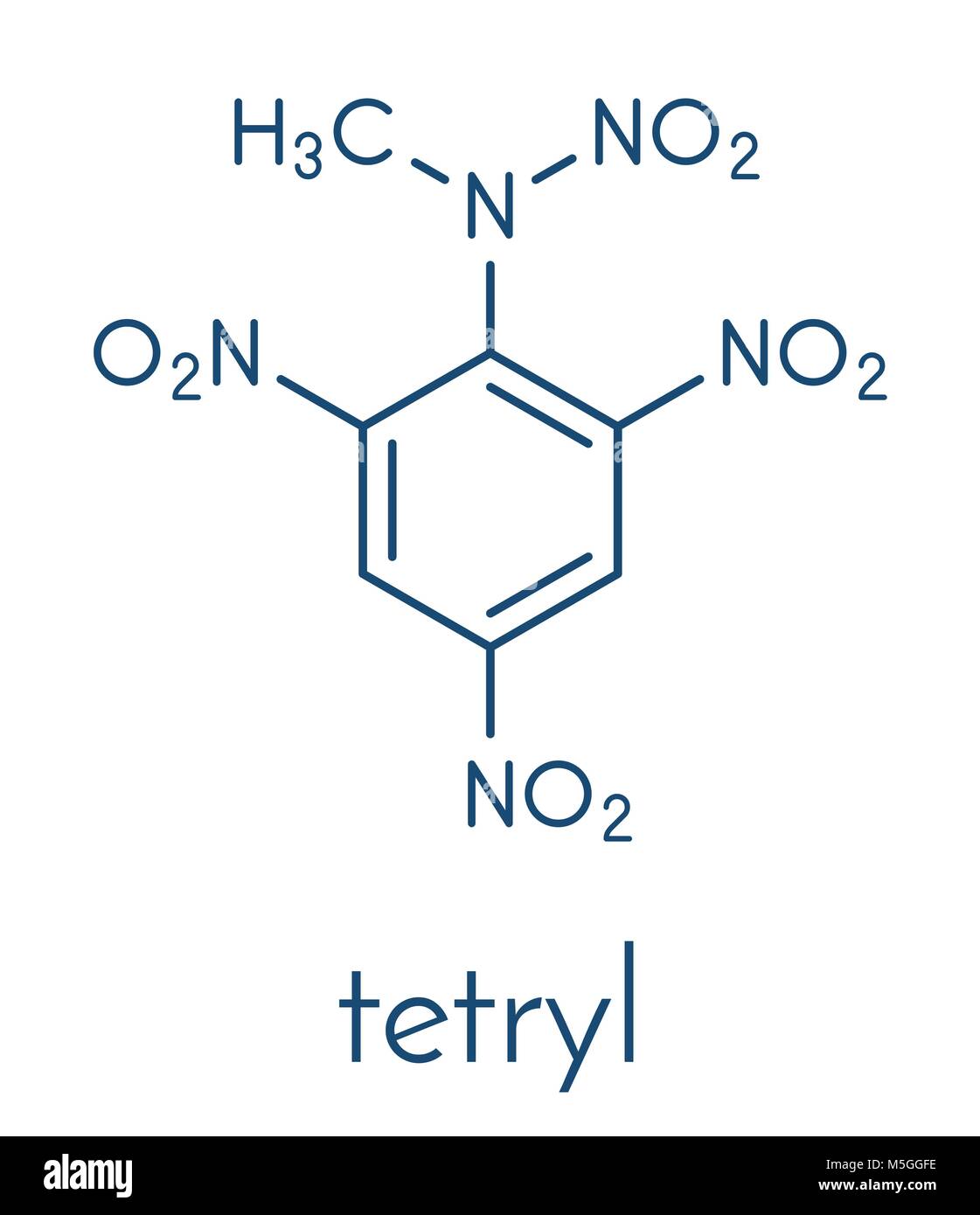 Tetryl explosive Molekül. Skelettmuskulatur Formel Stock-Vektorgrafik ...
