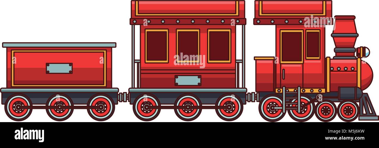 Zug Spielzeug Cartoon Stock-Vektorgrafik - Alamy