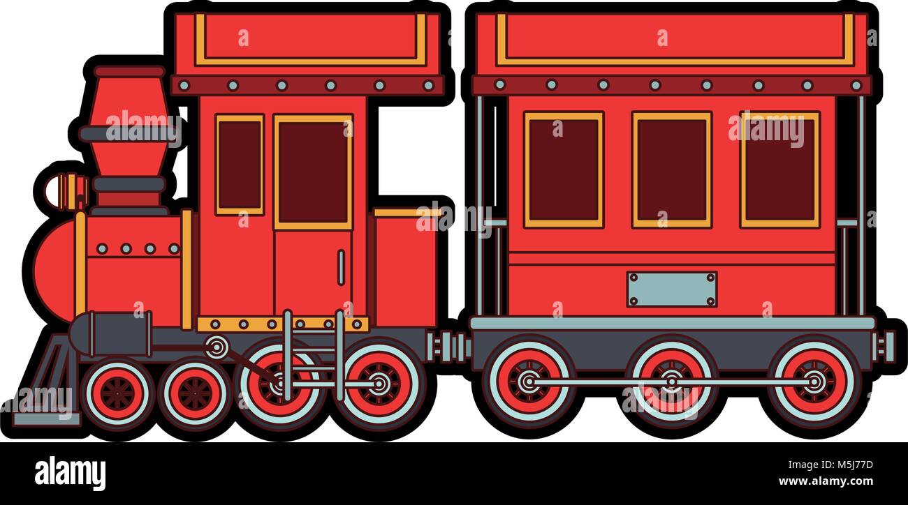 Zug Spielzeug Cartoon Stock-Vektorgrafik - Alamy