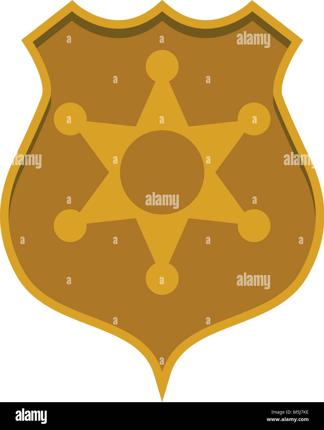 Gold Shield sheriff Symbol Sicherheit Stock-Vektorgrafik - Alamy