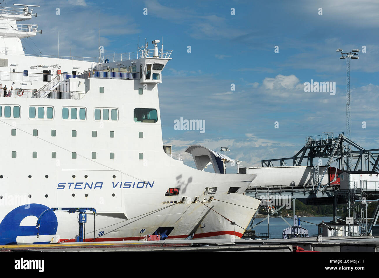 Lkw in die cruiseferry MS Stena Vision auf Karlskrona-Gdynia (Polen ...