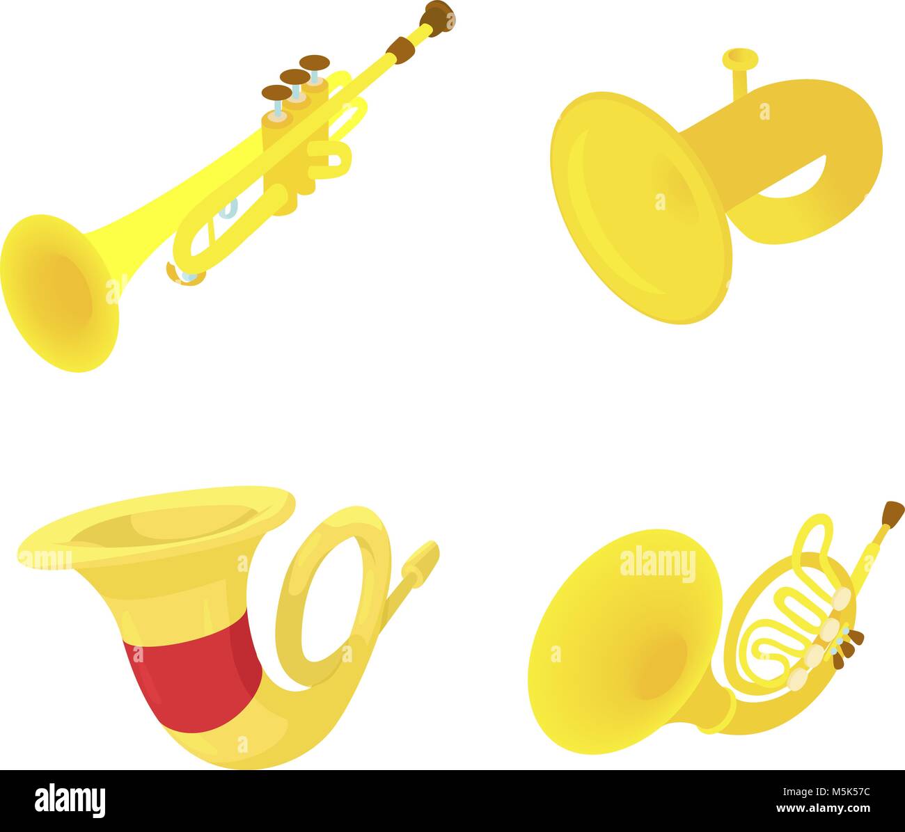 Cartoon Trumpet Instrument Music Wind Stockfotos & Cartoon Trumpet ...