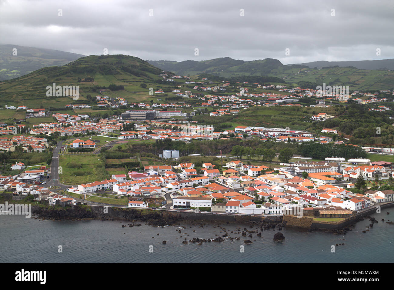 Horta auf der Insel Faial, Azoren, Portugal - Azoren Stockfotografie ...