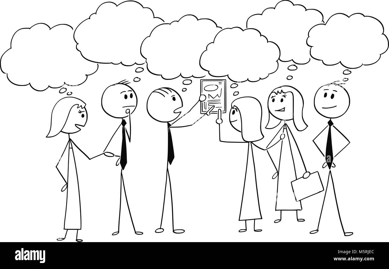 Cartoon von Business Team zusammen arbeiten zu finden Problem Lösung ...