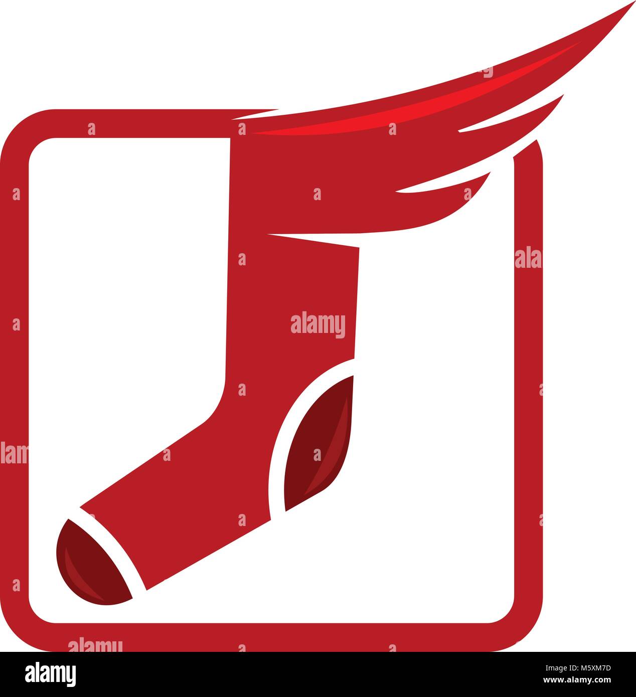 Rotes socken logo Stock-Vektorgrafiken kaufen - Alamy