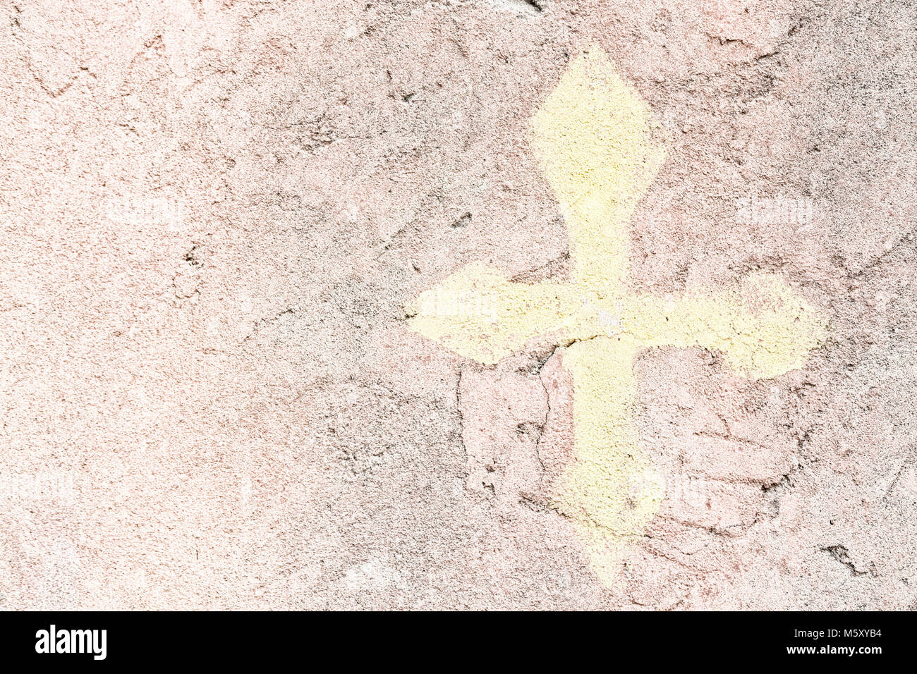 In Äthiopien Afrika die bemalte Kreuz in der alten Kirche und leere Wand Stockfotografie - Alamy