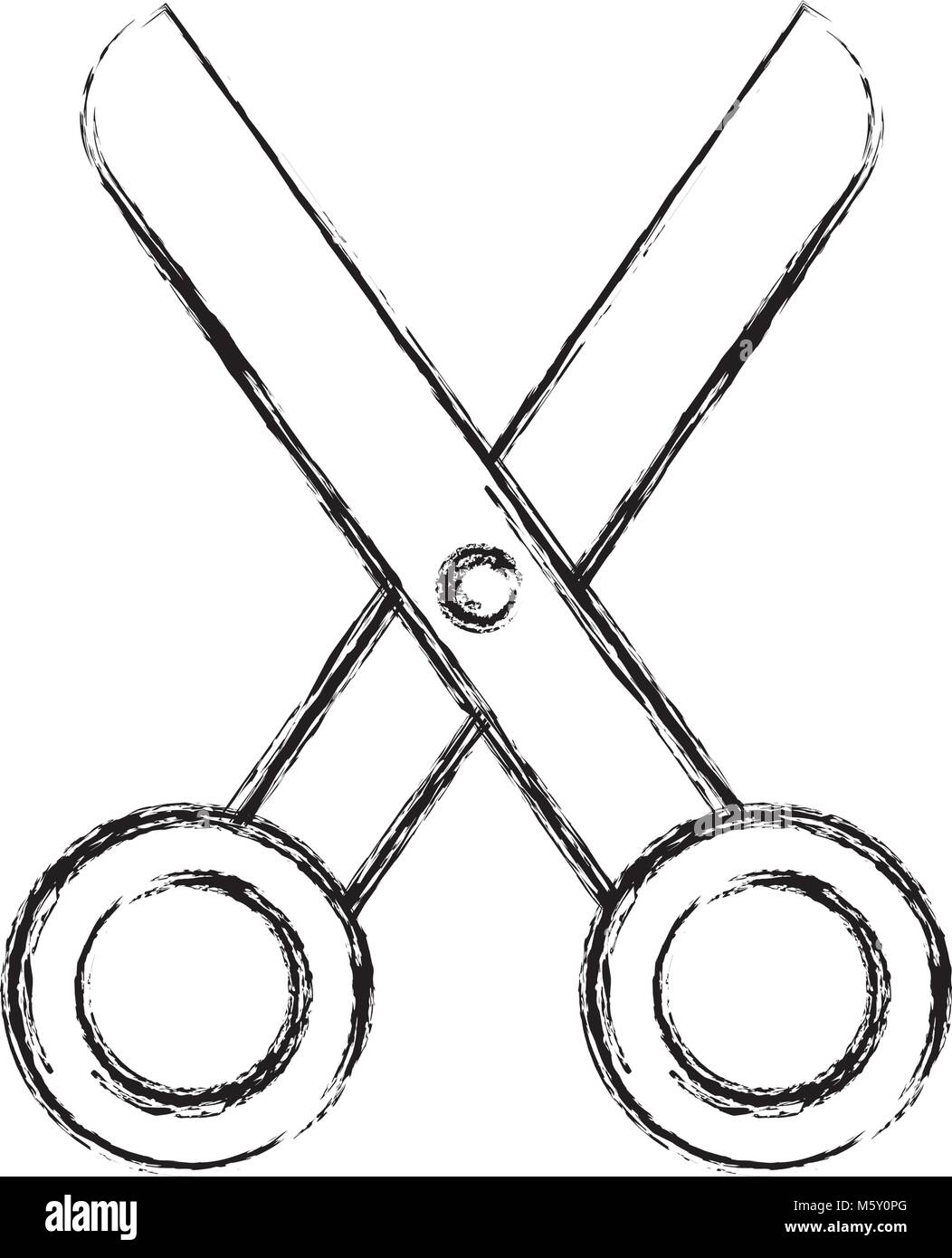 Schere Symbol Mit Trennlinie Stockfotos und -bilder Kaufen - Alamy