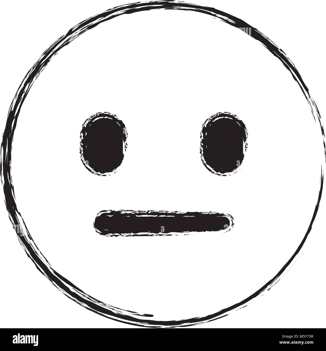 Emoticon cartoon Gesicht sprachlos Ausdruck Stock-Vektorgrafik - Alamy