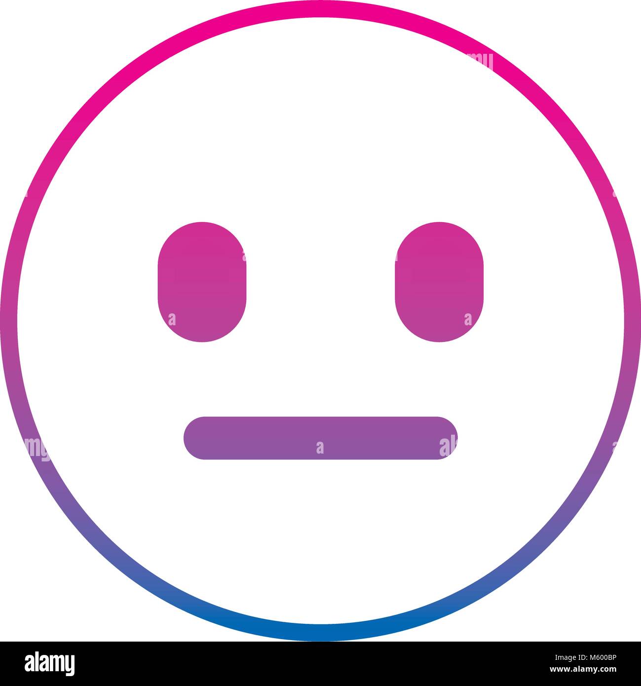 Emoticon cartoon Gesicht sprachlos Ausdruck Stock-Vektorgrafik - Alamy